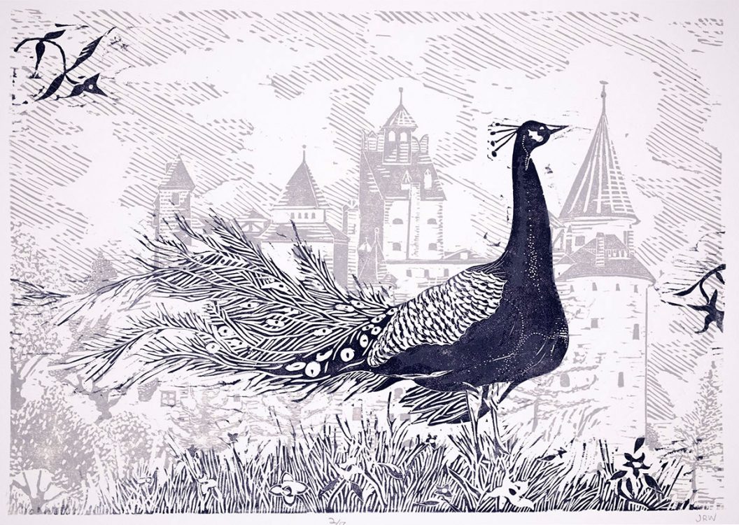 Peacock - Jimmy Wright Block Prints